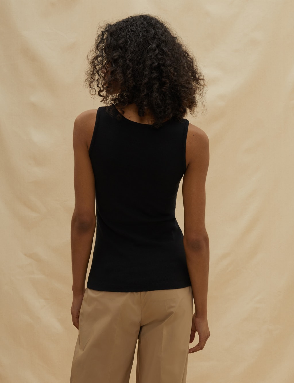 Cotton Rich Ribbed Racer Back Vest | Albaray | M&S