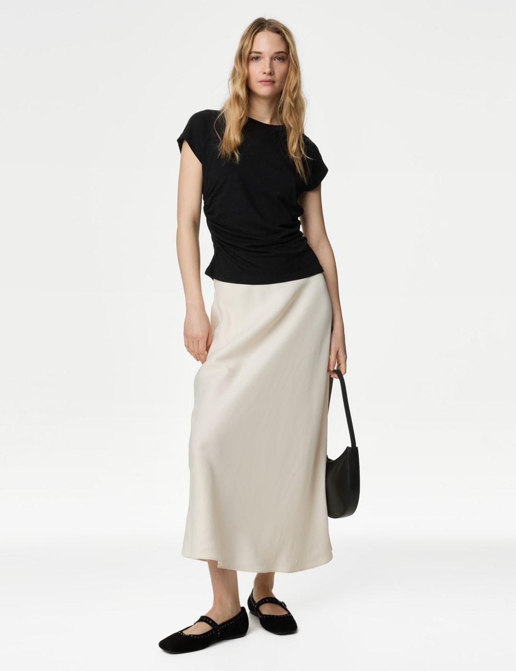 Cotton Rich Ruched T-Shirt | M&S Collection | M&S