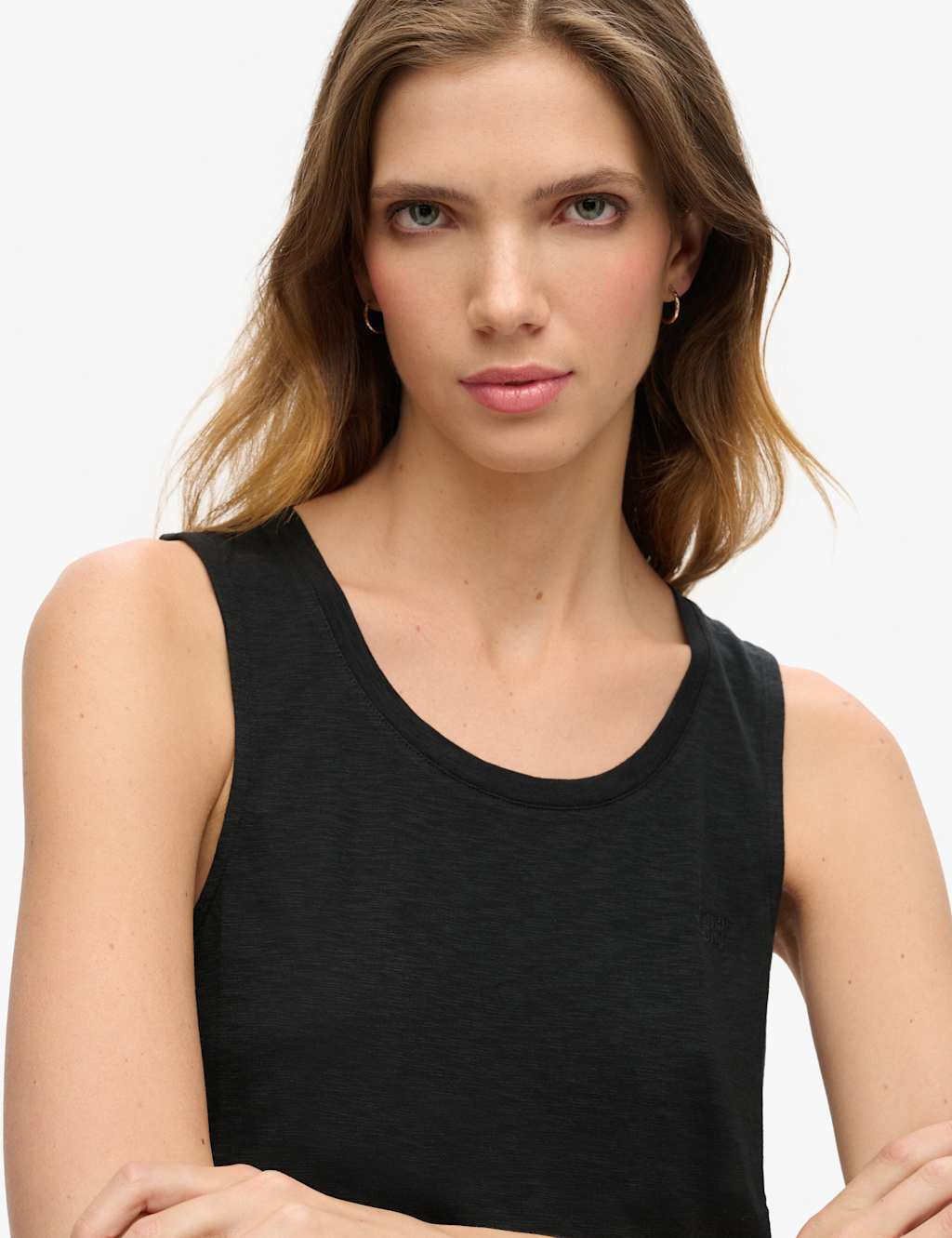 Cotton Rich Scoop Neck Tank Top | Superdry | M&S