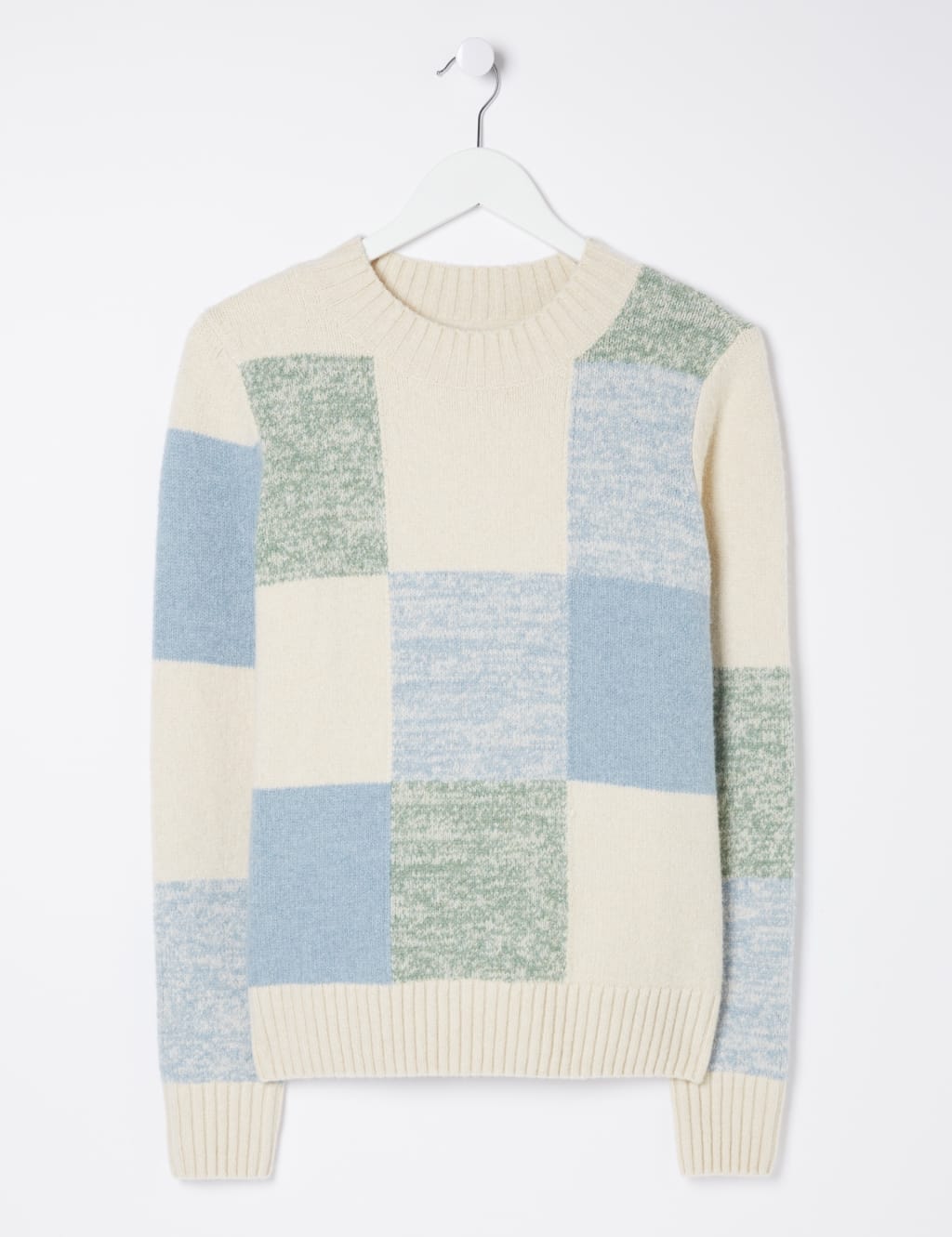 Cotton Rich Square Patterned Jumper | FatFace | M&S