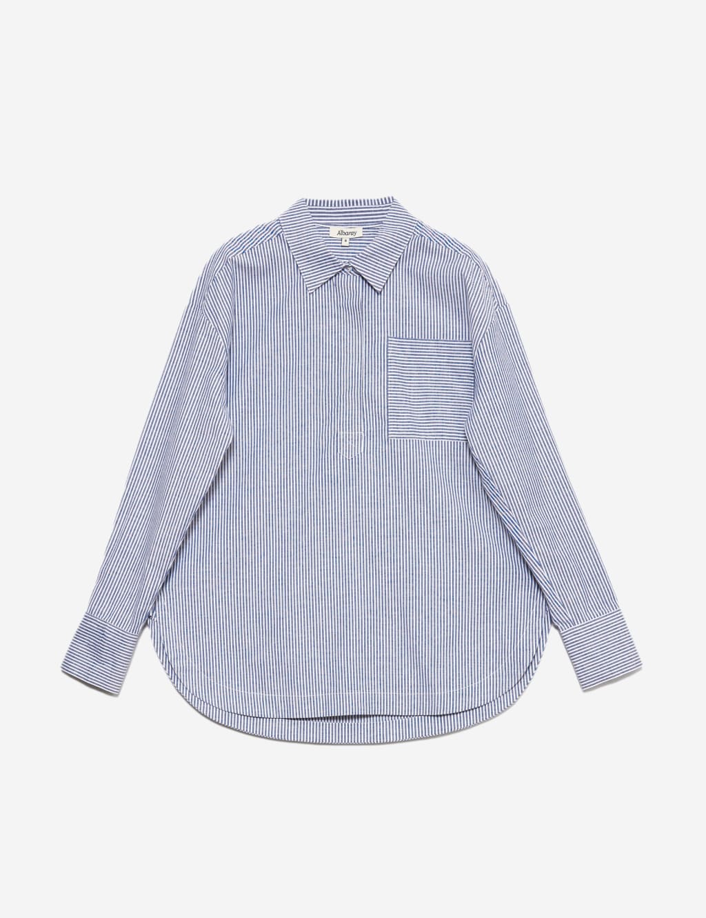 Cotton Rich Striped Collared Shirt | Albaray | M&S