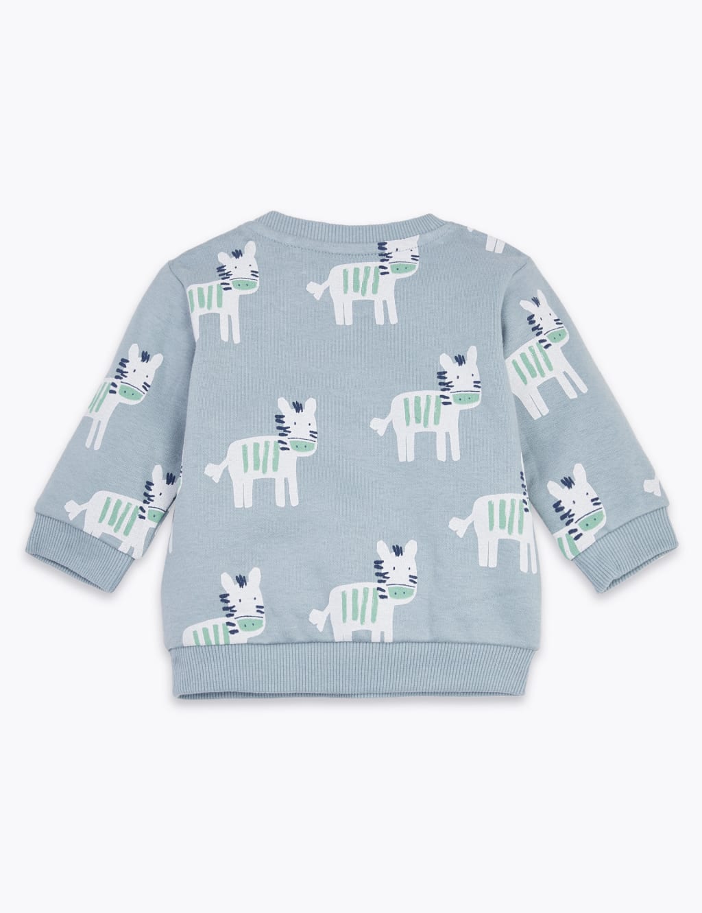Cotton Rich Zebra Print Sweatshirt (0-3 Yrs) | M&S