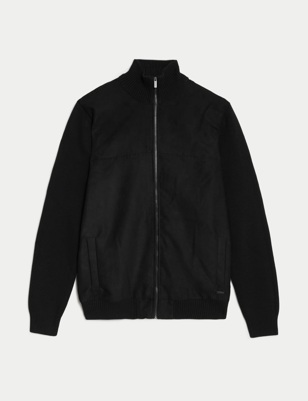 Cotton Rich Zip Up Knitted Jacket | Autograph | M&S