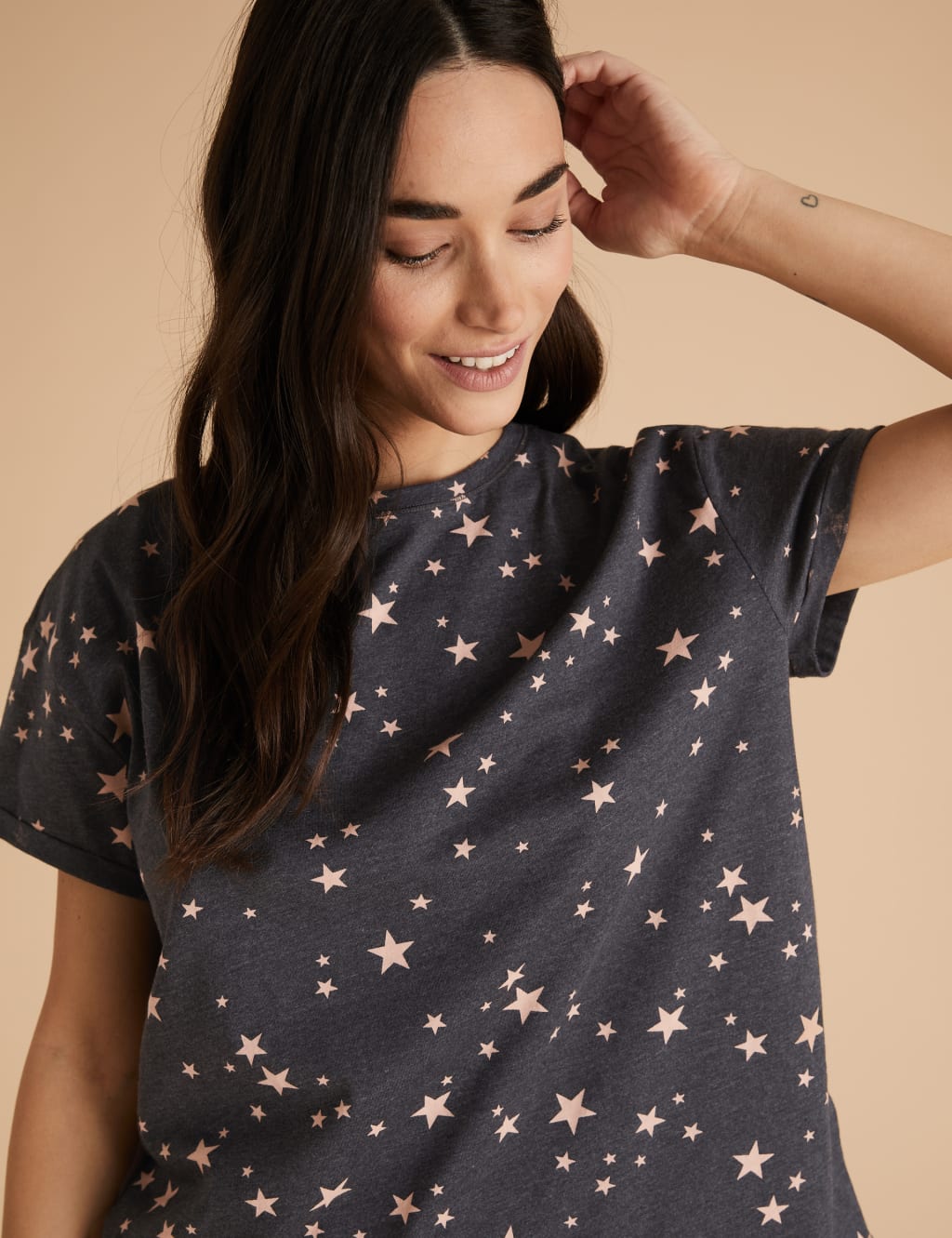 Cotton Star Print Cropped Pyjama Set | M&S Collection | M&S