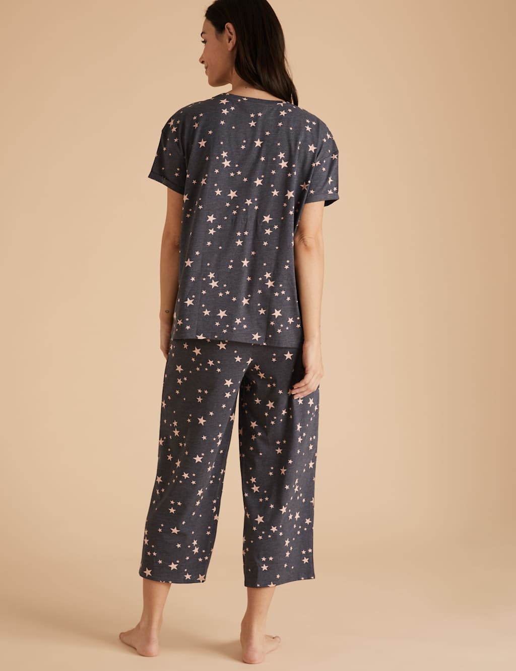 Cotton Star Print Cropped Pyjama Set | M&S Collection | M&S