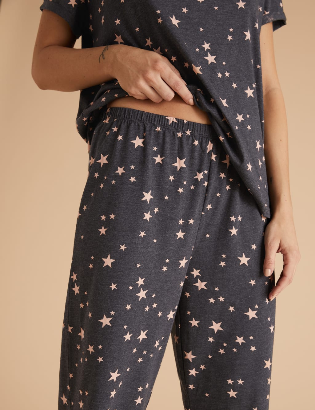 Cotton Star Print Cropped Pyjama Set | M&S Collection | M&S