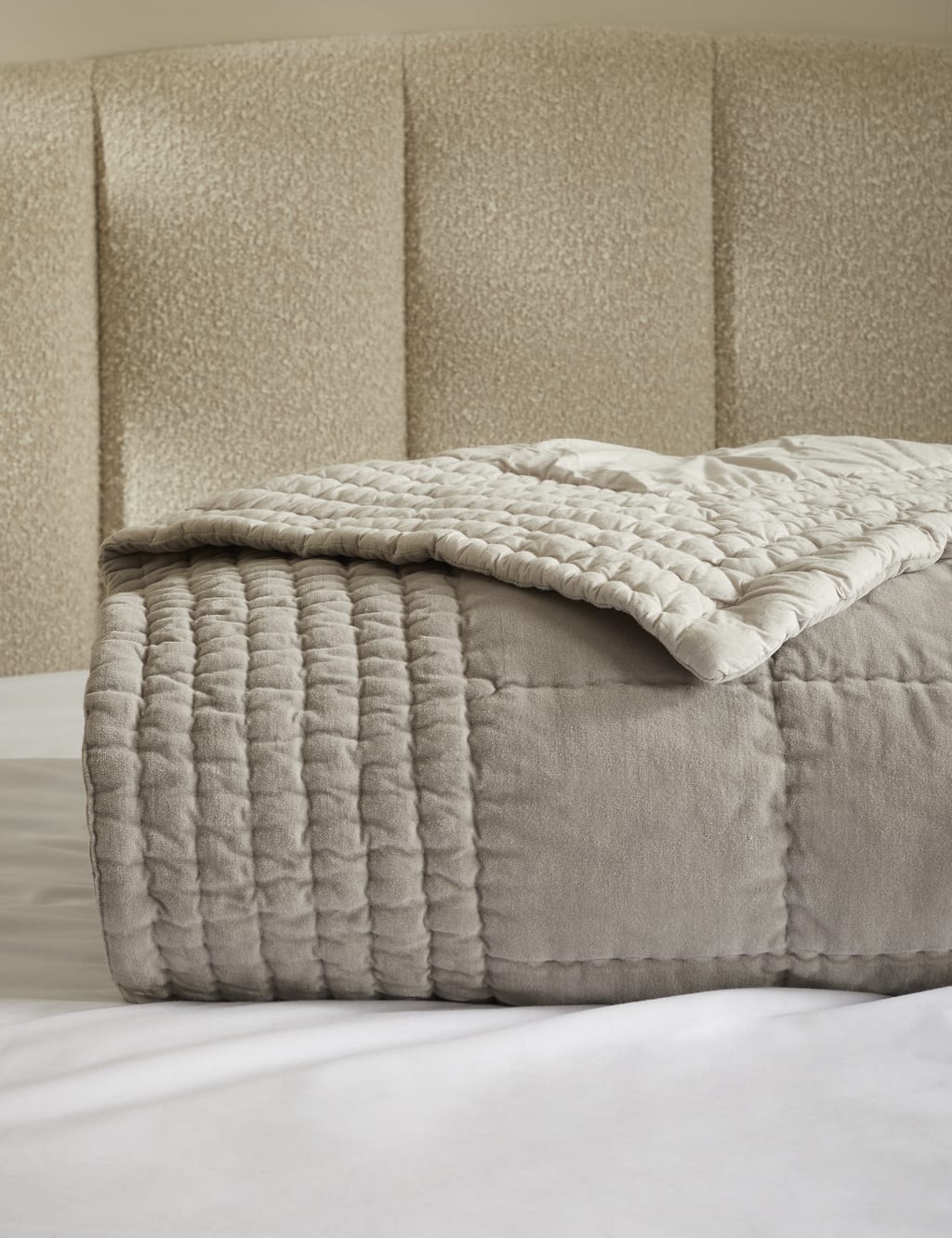Cotton Velvet Quilted Bedspread | M&S Collection | M&S