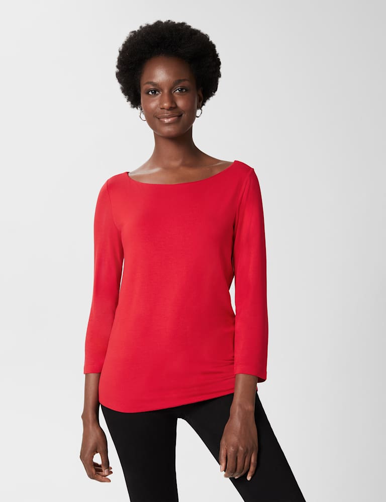 Crew Neck 3 4 Sleeve Top Hobbs Mands