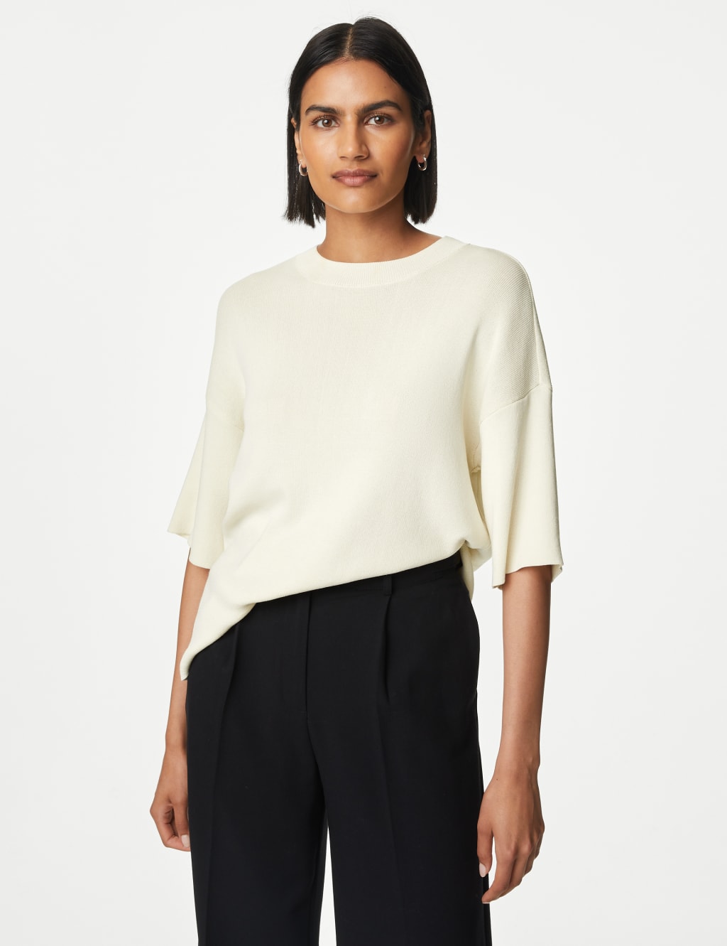Crew Neck Knitted Top | M&S Collection | M&S