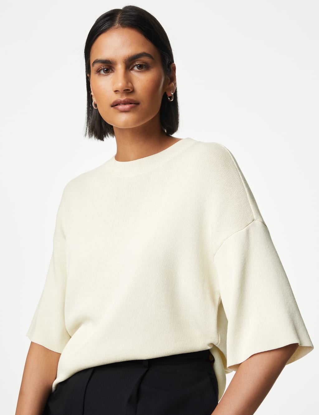 Crew Neck Knitted Top | M&S Collection | M&S