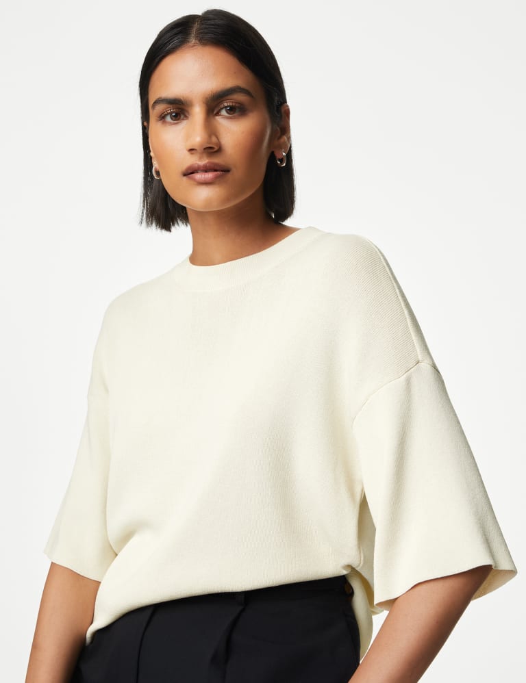 Crew Neck Knitted Top | M&S Collection | M&S