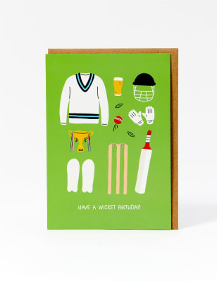 Cricket Themed Birthday Card | M&S
