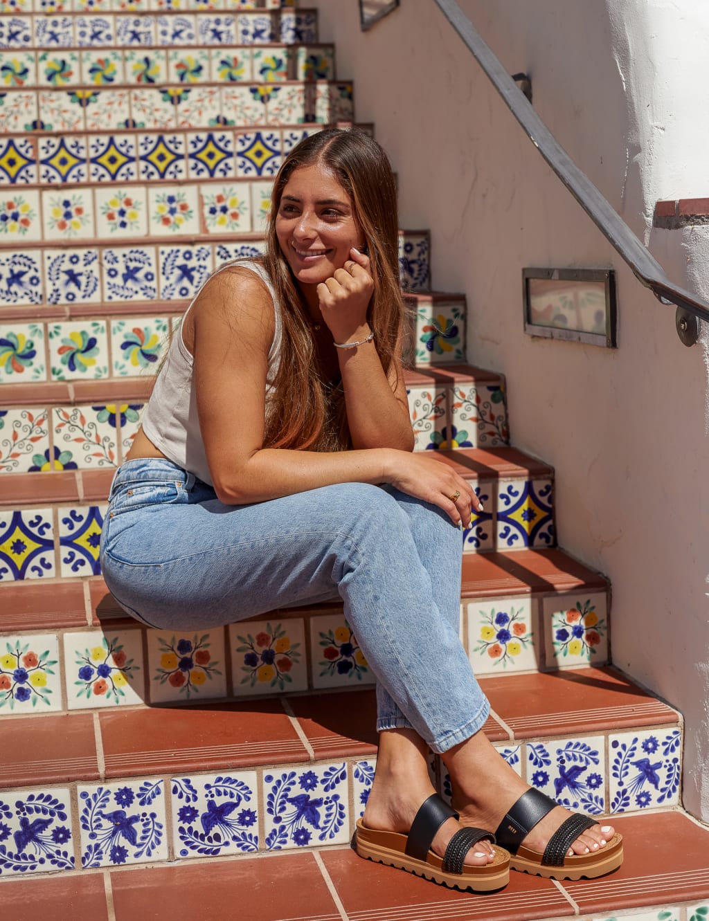 Cushion Vista Hi Flatform Sliders | REEF | M&S