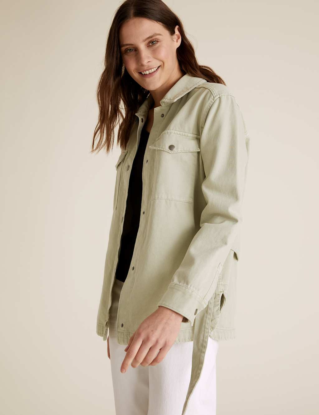 Denim Belted Utility Jacket | M&S Collection | M&S
