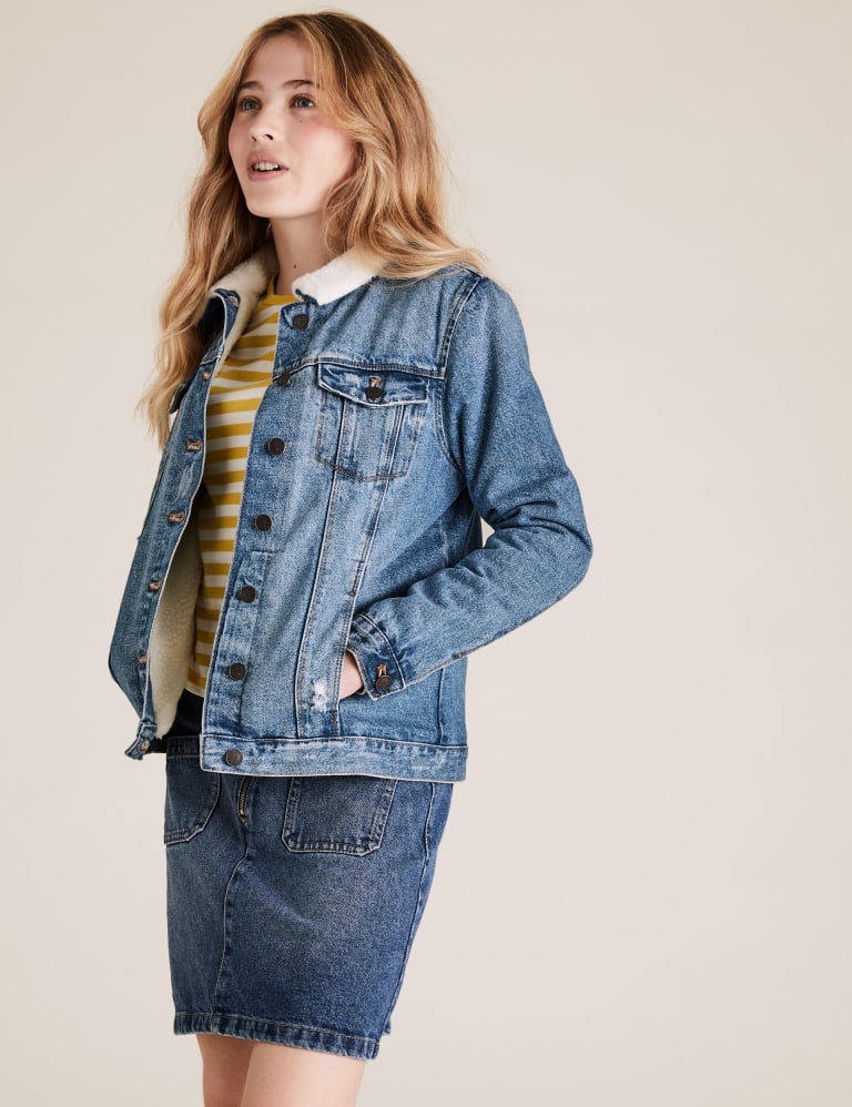 Denim Borg Lined Jacket (6-16 Yrs) | M&S