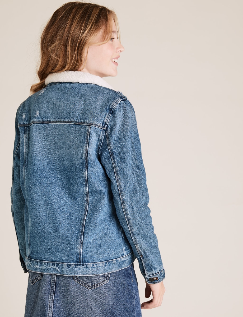 Denim Borg Lined Jacket (6-16 Yrs) | M&S