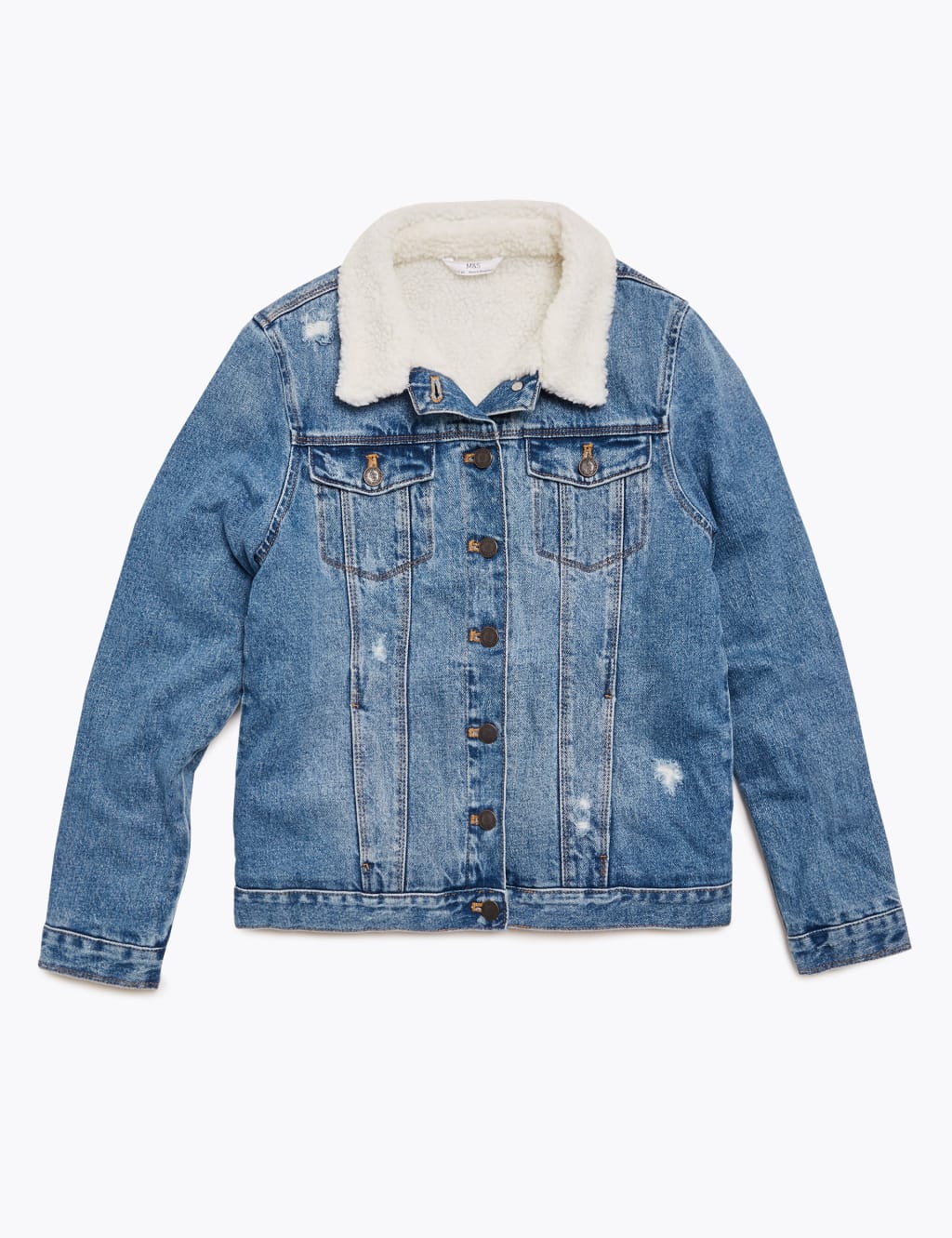 Denim Borg Lined Jacket (6-16 Yrs) | M&S