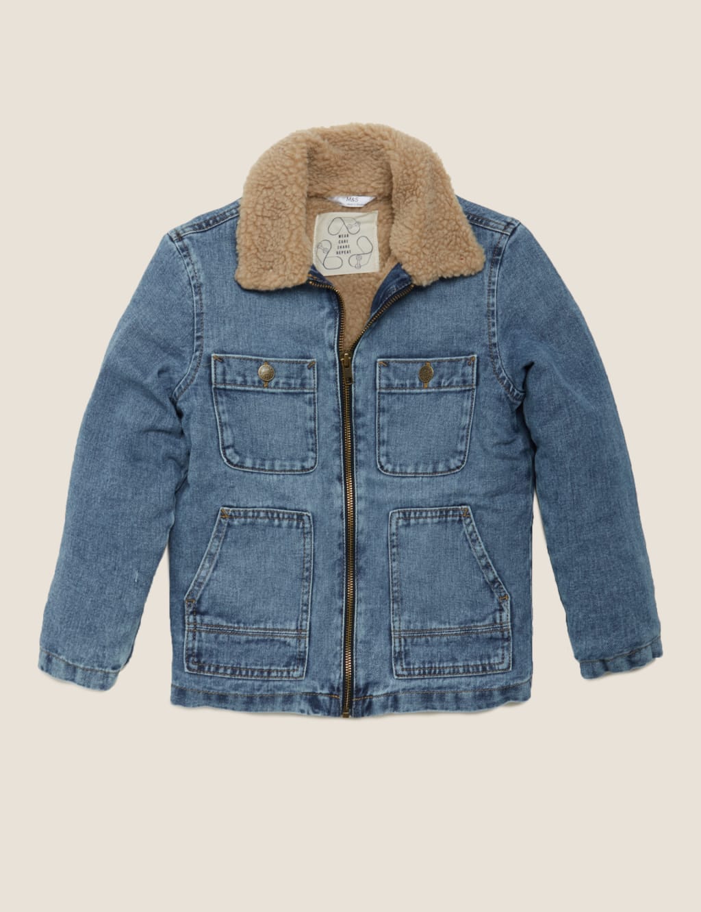 Denim Borg Lined Jacket (6-16 Yrs) | M&S