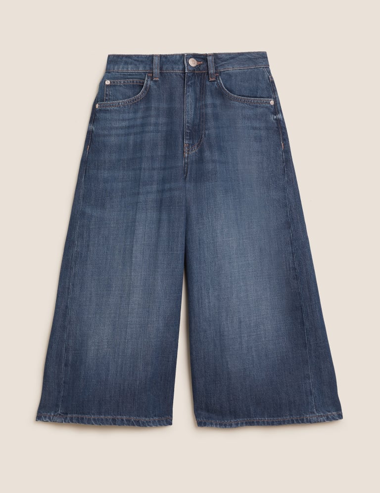 Denim Cropped Culottes | M&S Collection | M&S