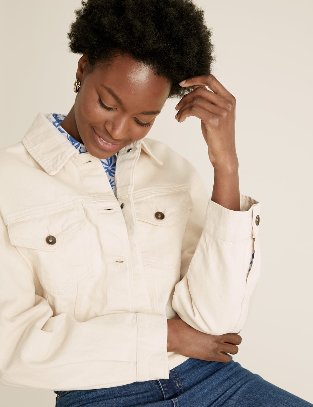 Denim Cropped Jacket | M&S Collection | M&S