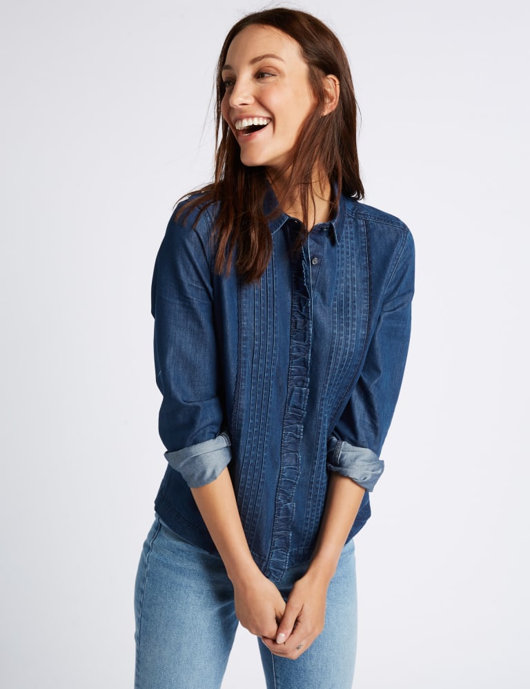 Denim Long Sleeve Shirt | M&S Collection | M&S