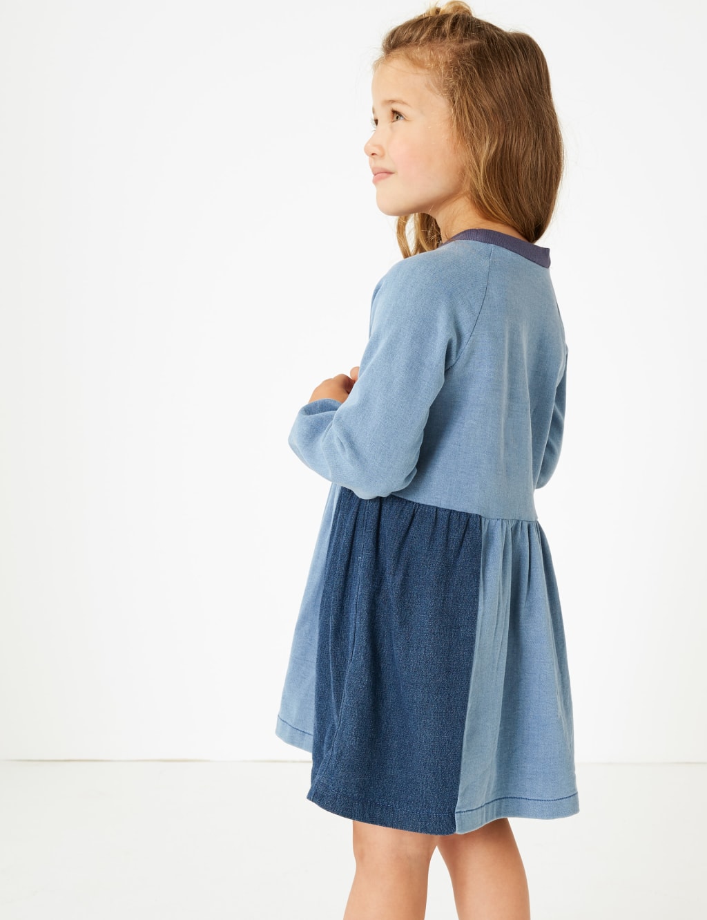 Denim Patch Dress (3 Months - 7 Years) | M&S