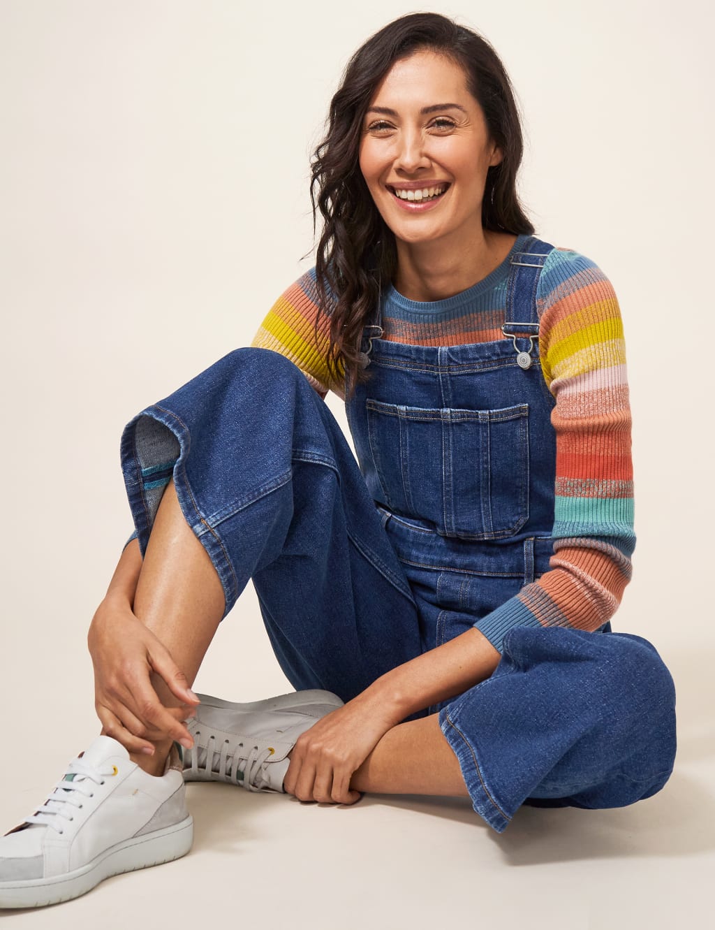 Denim Wide Leg Dungarees | White Stuff | M&S