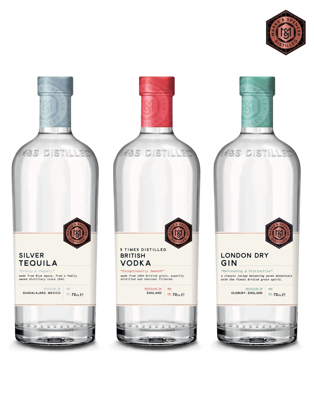 Distilled Gin, Vodka & Tequila Trio | M&S