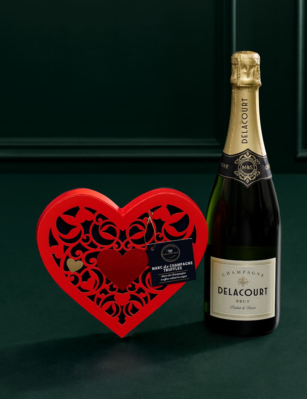 Dozen Red Rose Bouquet, Prosecco & Chocolate Bundle | M&S