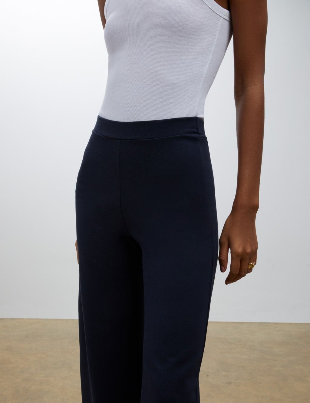 Elasticated Waist Wide Leg Trousers Finery London Mands
