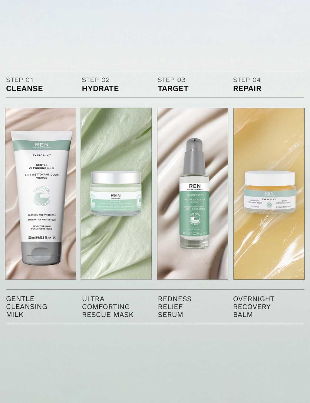 Evercalm™ Gentle Cleansing Milk 50ml | REN | M&S