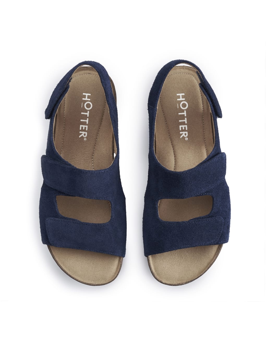 Explore Wide Fit Leather Riptape Sandals | Hotter | M&S