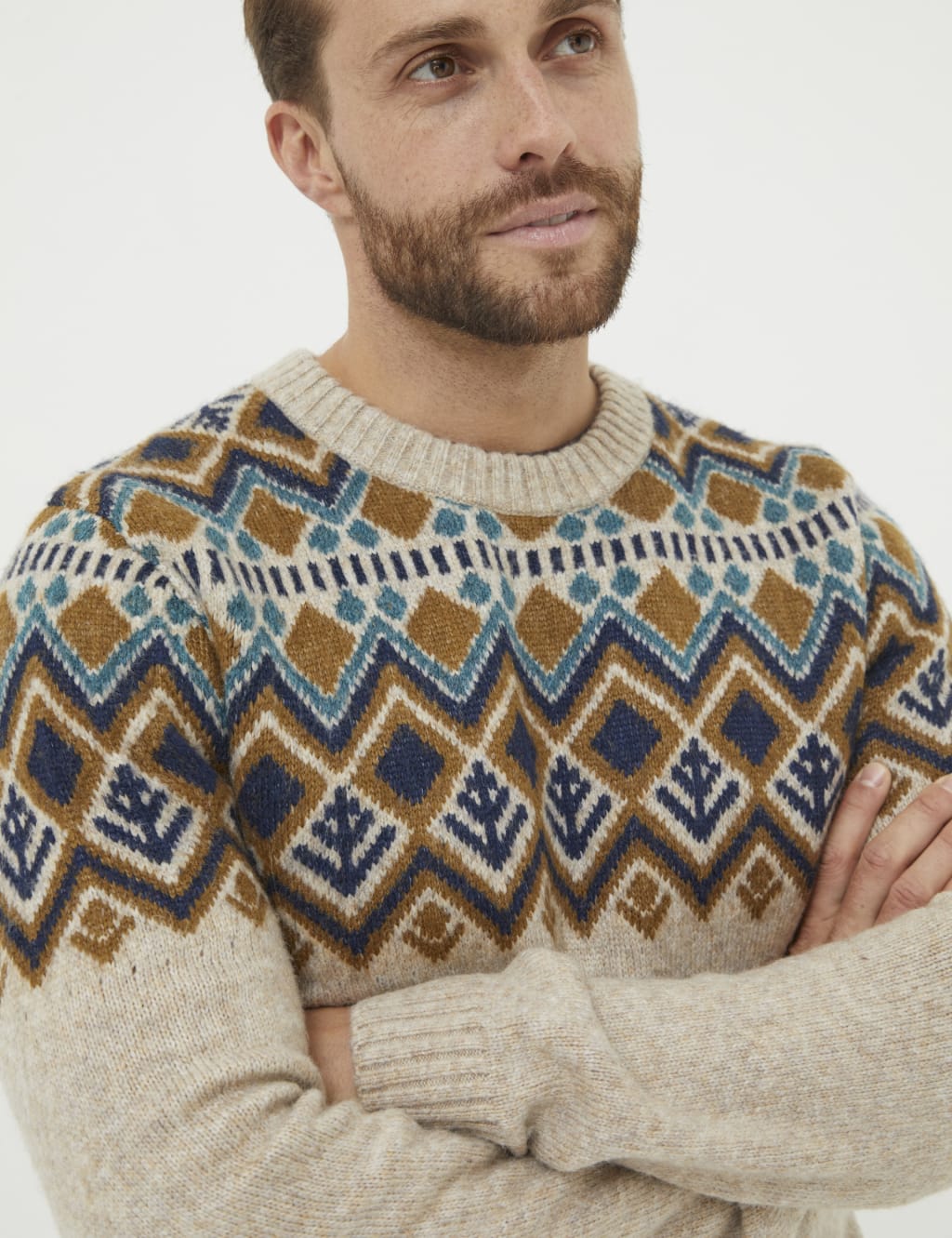 Fair Isle Crew Neck Jumper | FatFace | M&S
