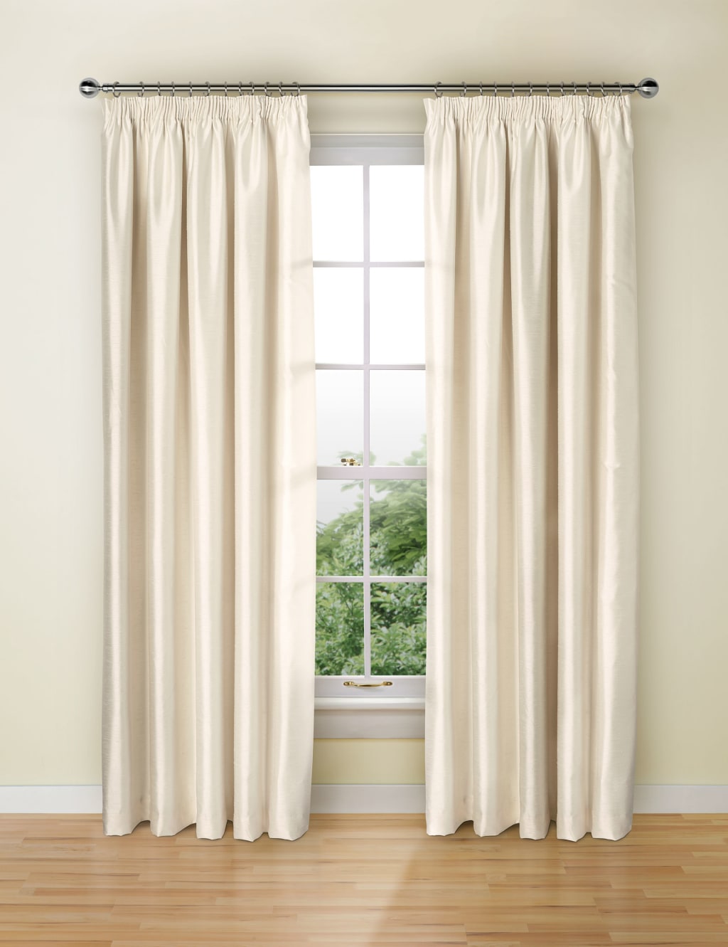 Faux Silk Pencil Pleat Blackout Curtains Mands
