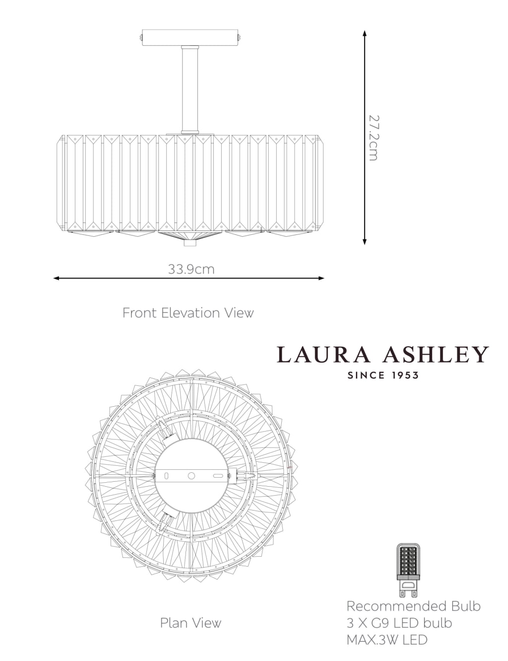 Fernhurst Ceiling Light | Laura Ashley | M&S