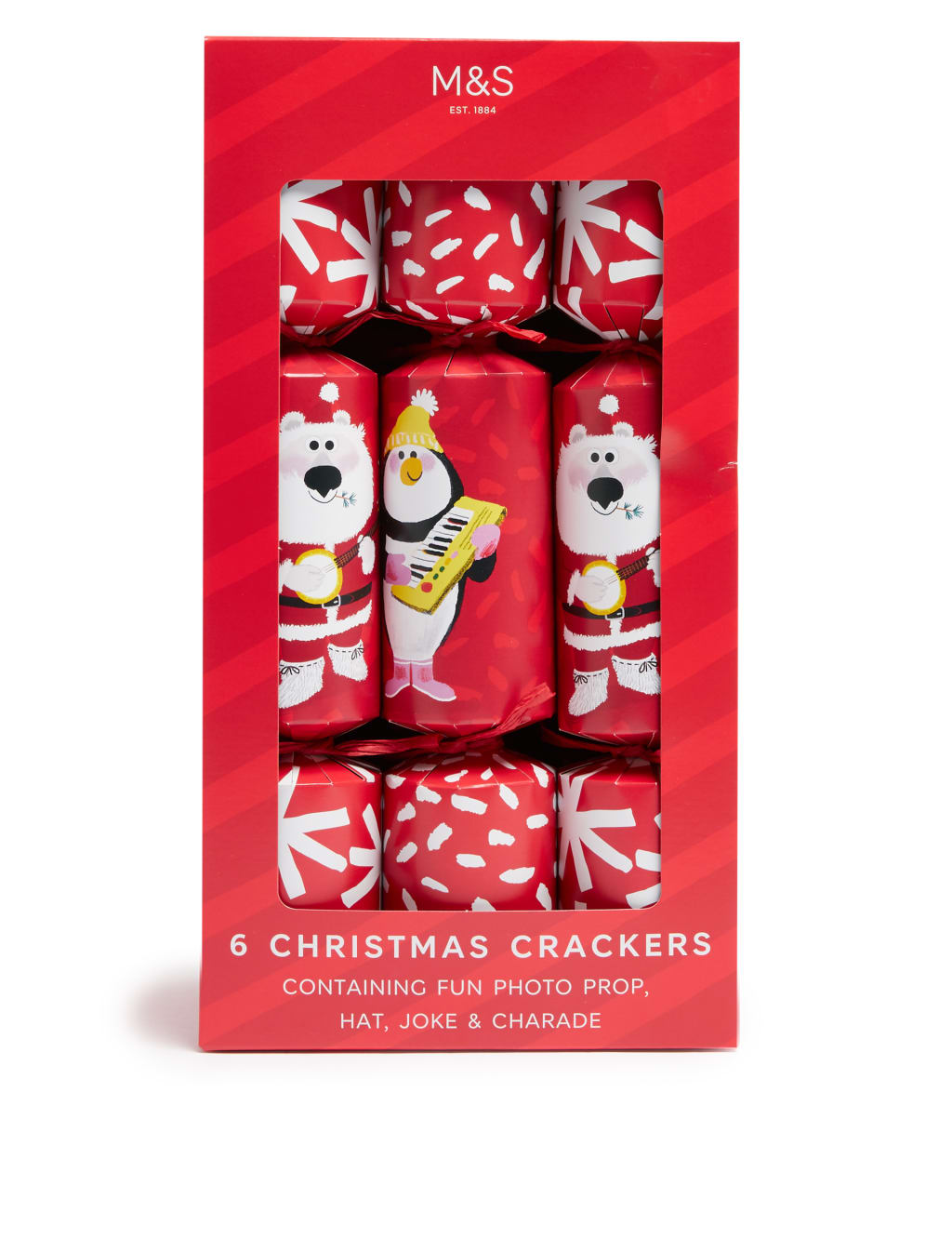 Festive Characters' Recyclable Family Christmas Crackers - Pack of 6 in ...
