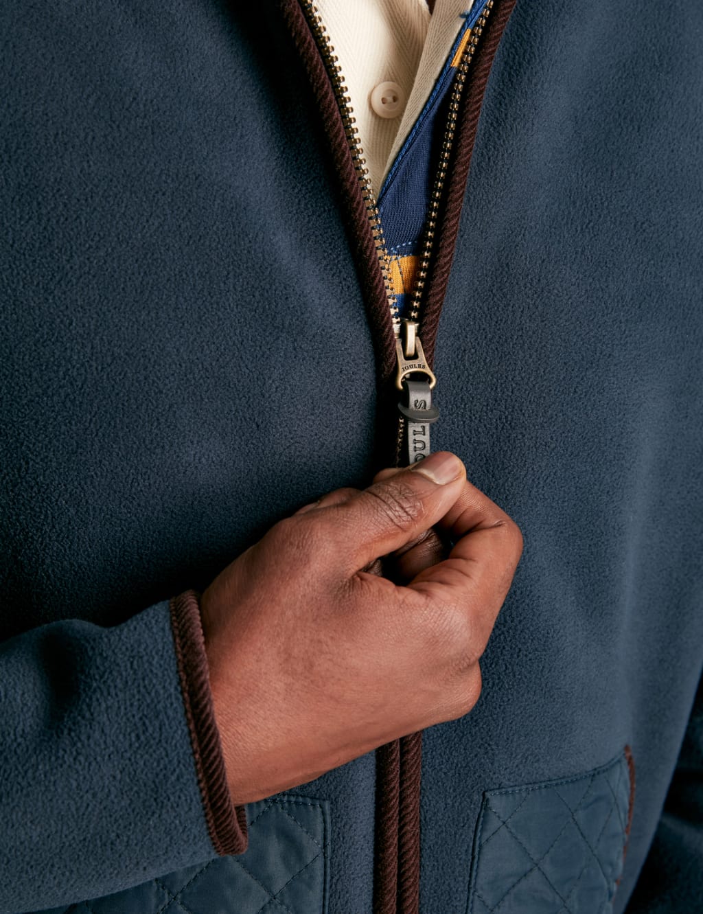 Fleece Funnel Neck Zip Up Jacket | Joules | M&S