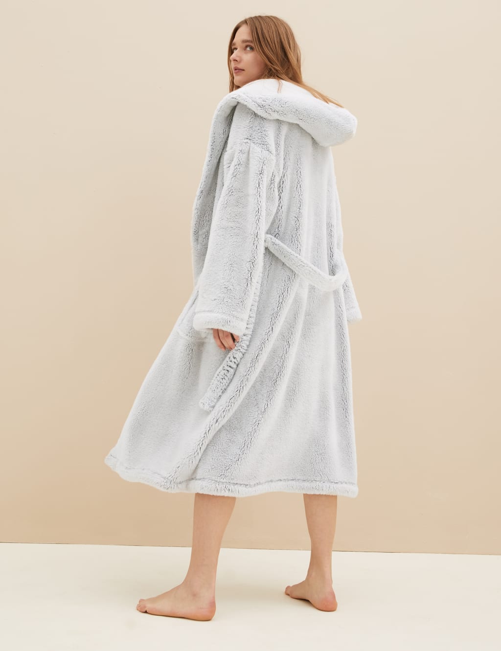 Fleece Hooded Dressing Gown | M&S Collection | M&S