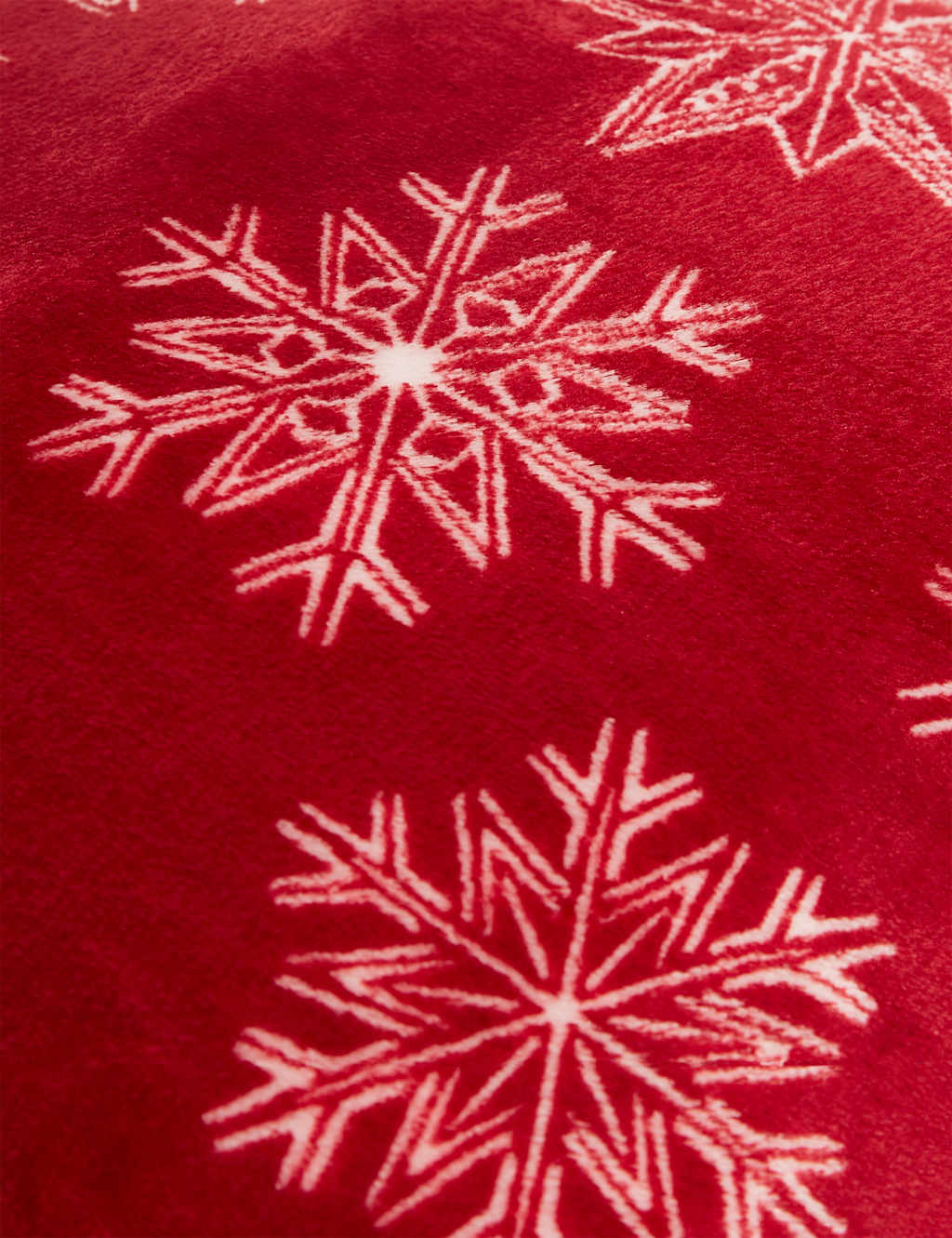 Fleece Snowflake Medium Christmas Cushion | M&S