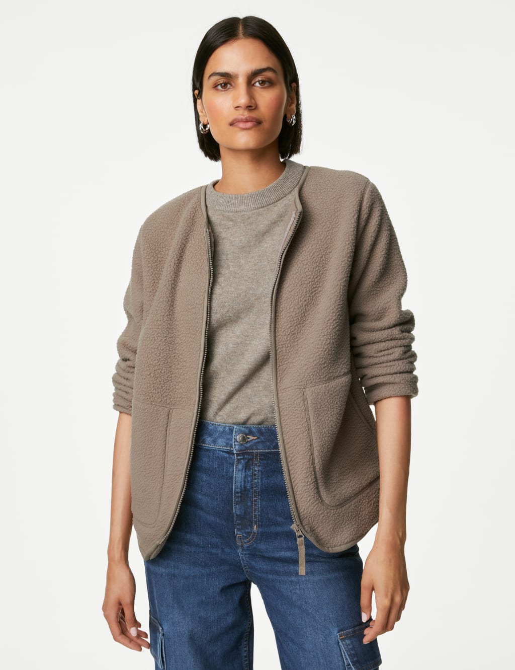 Fleece Zip Up Jacket | M&S Collection | M&S