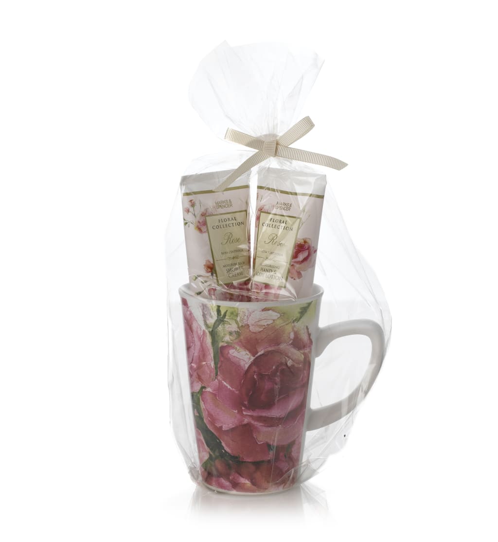 Floral Collection Rose Mug Gift Set | M&S
