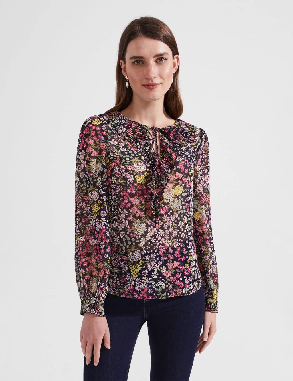 Floral Ruffle Top | HOBBS | M&S