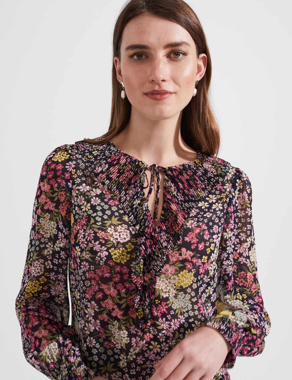 Floral Ruffle Top | HOBBS | M&S