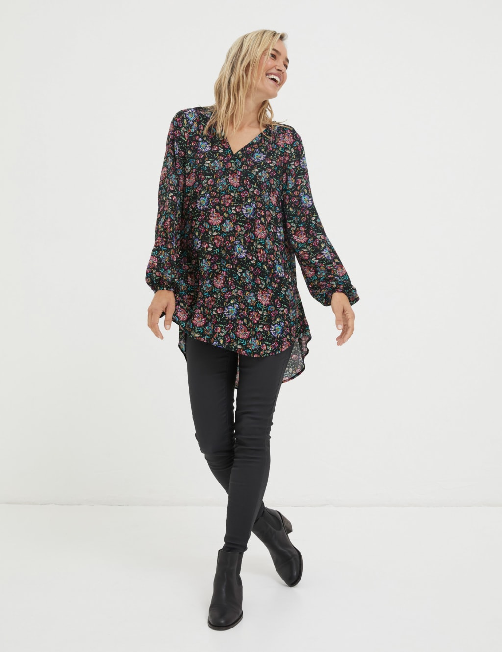 Floral V-Neck Tunic | FatFace | M&S