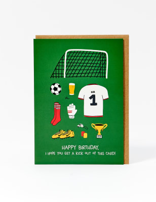 Football Themed Birthday Card | M&S