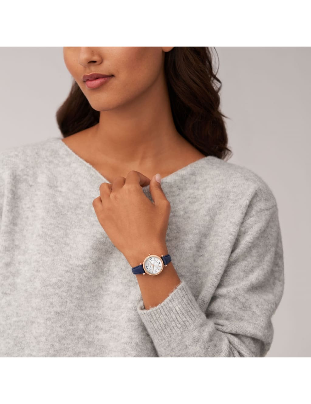 Fossil Carlie Leather Watch | Fossil | M&S