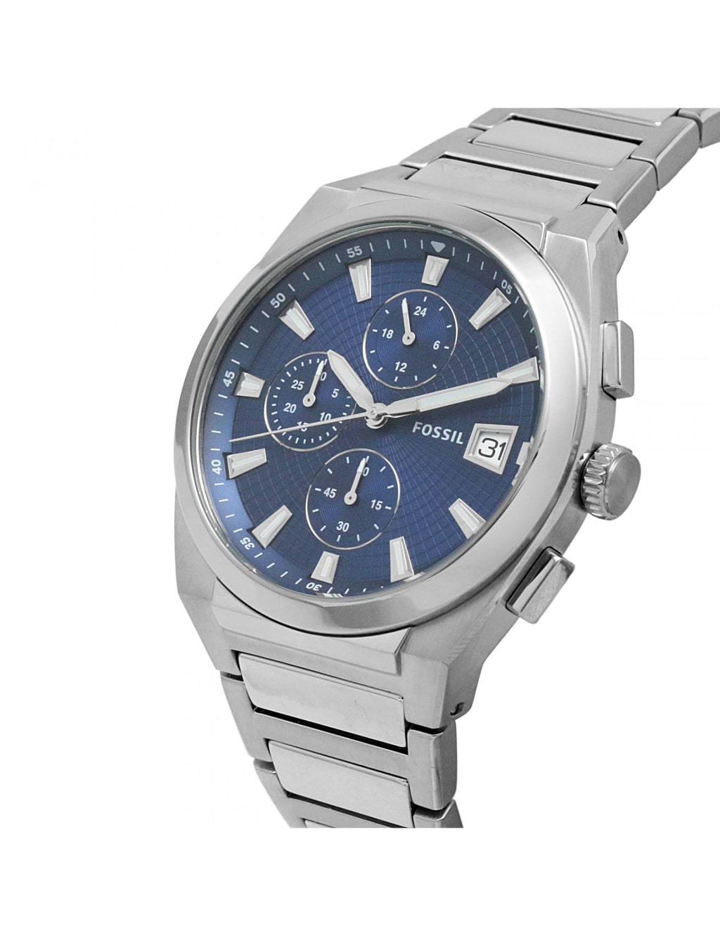 Fossil Everett Stainless Steel Chronograph Watch | Fossil | M&S