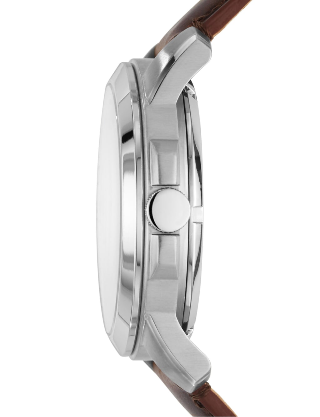 Fossil Grant Brown Leather Chronograph Automatic Watch | Fossil | M&S