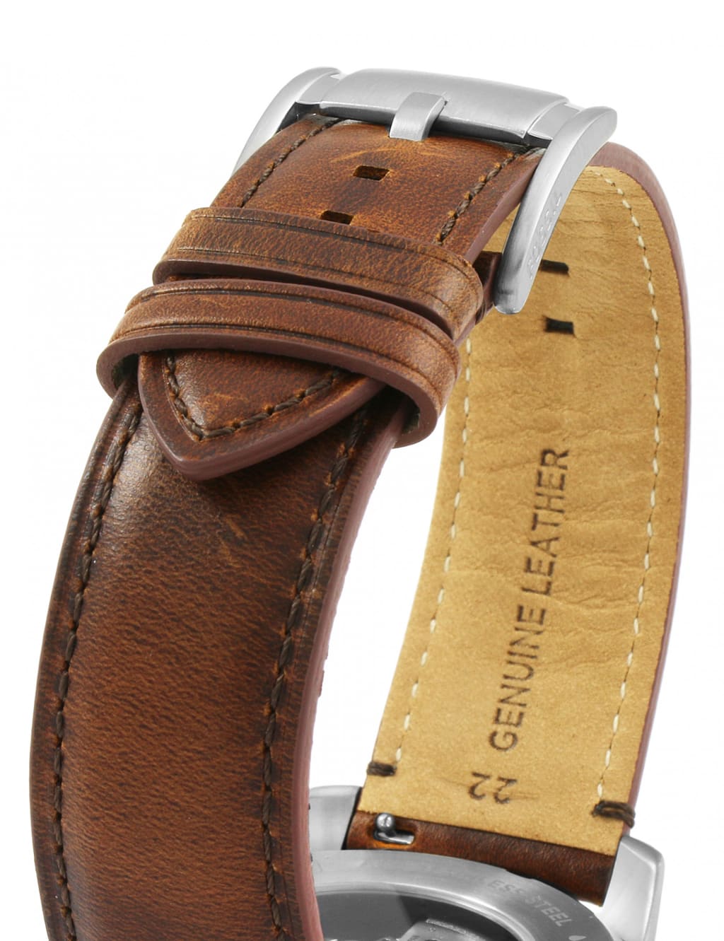 Fossil Grant Brown Leather Chronograph Automatic Watch | Fossil | M&S