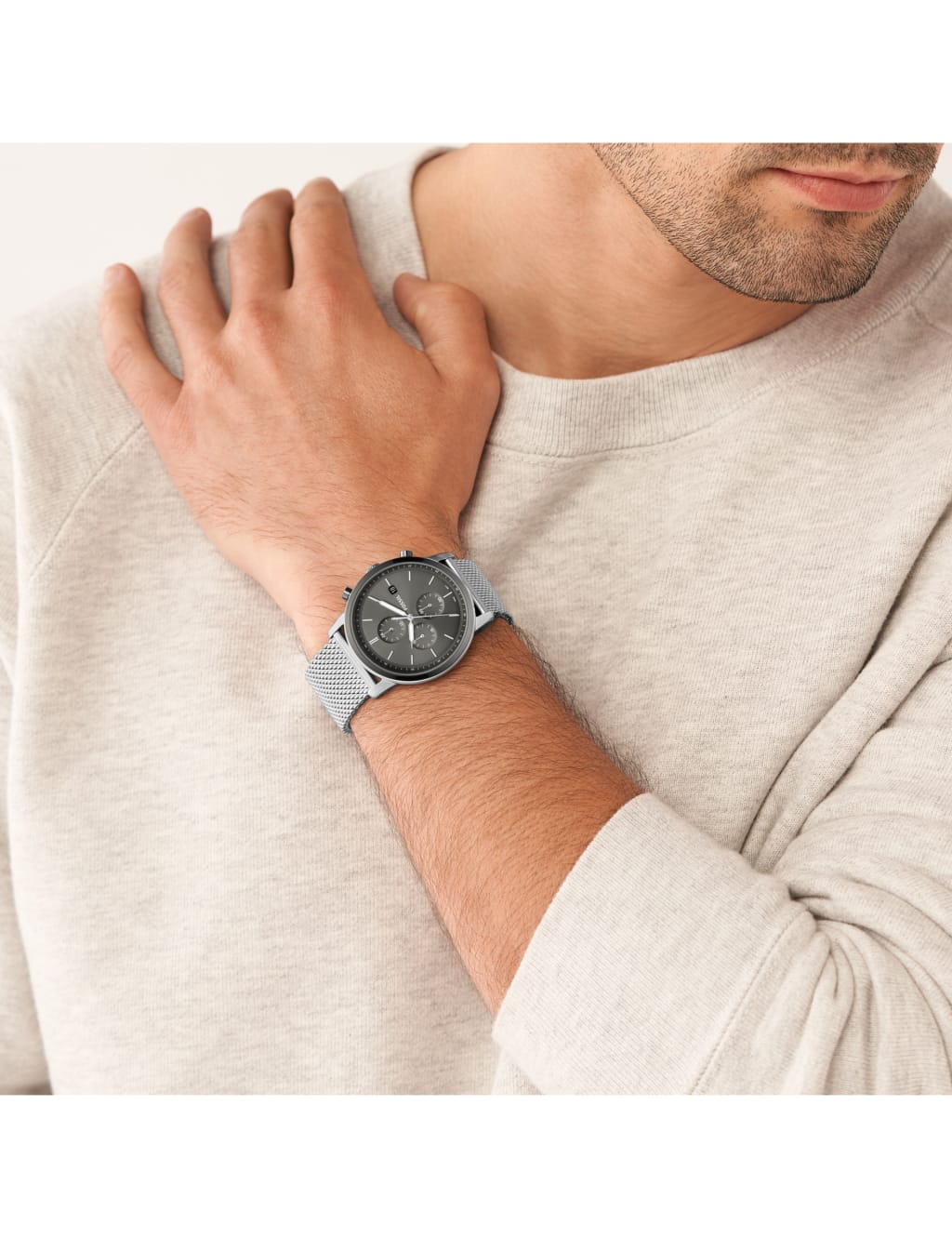 Fossil Minimalist Stainless Steel Watch | Fossil | M&S
